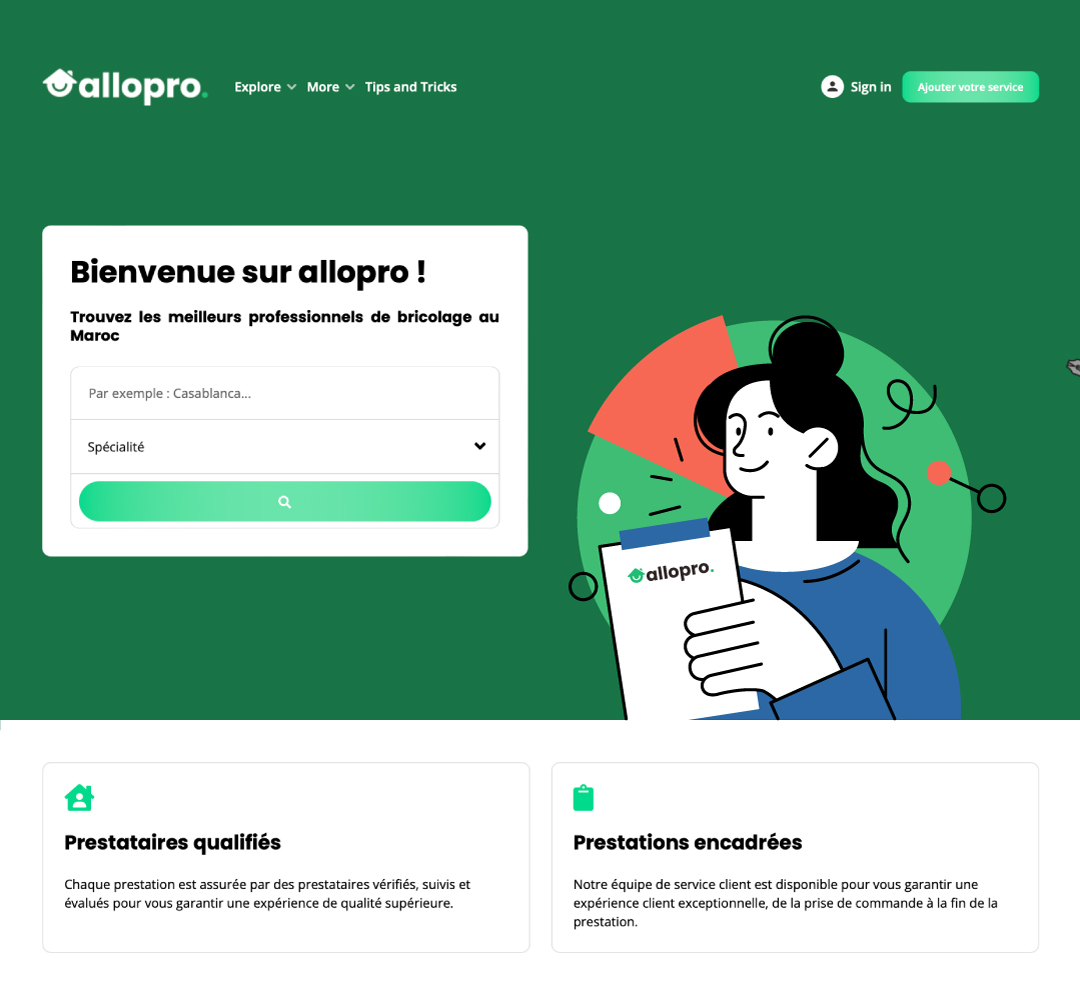 Allopro, services à domicile entre particuliers au Maroc ! - Bricall